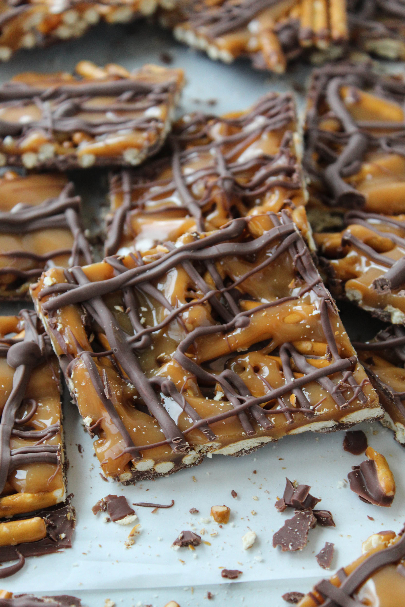 Salted Caramel Pretzel Bark | Baking You Happier