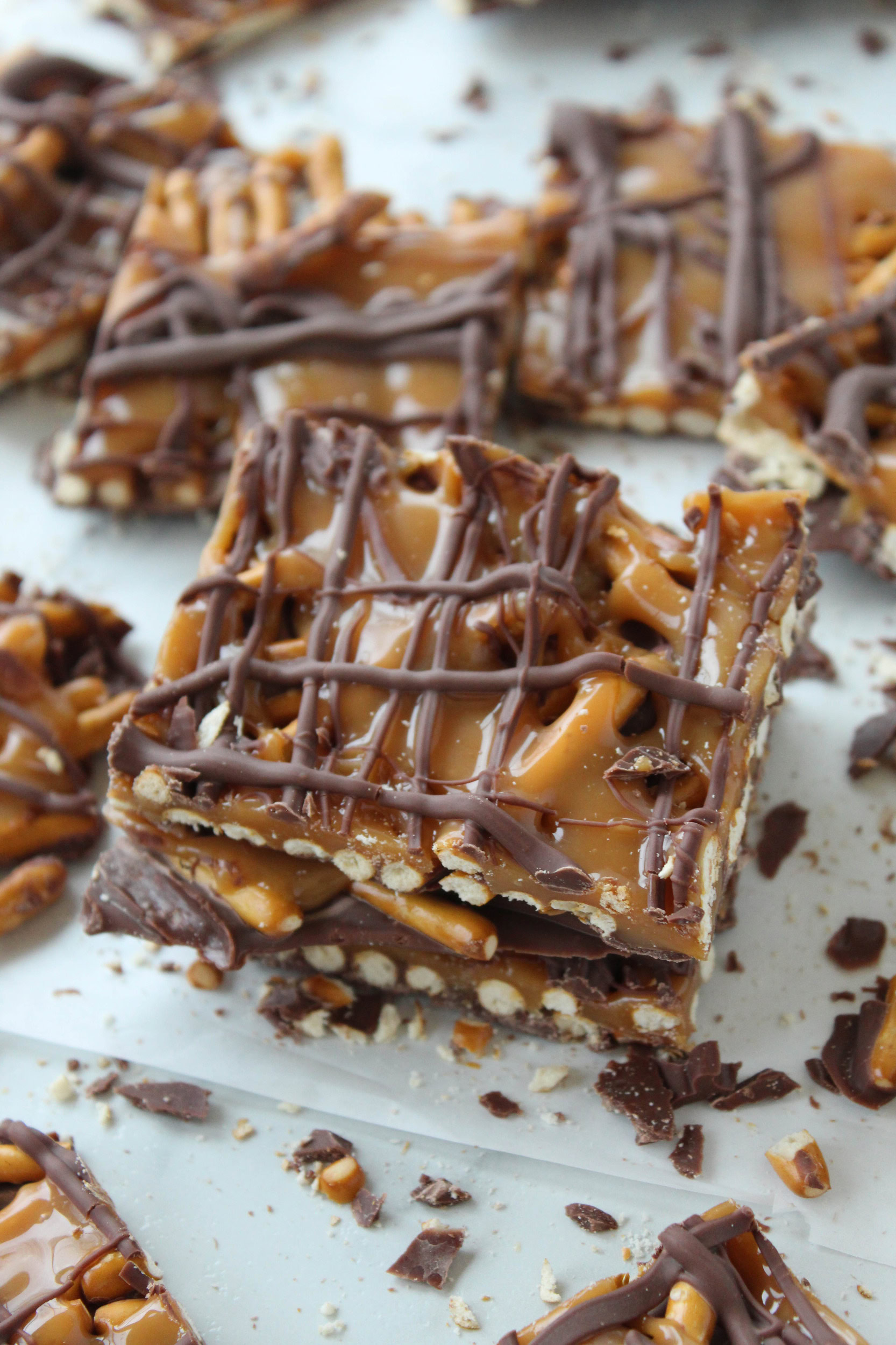 Salted Caramel Pretzel Bark | Baking You Happier