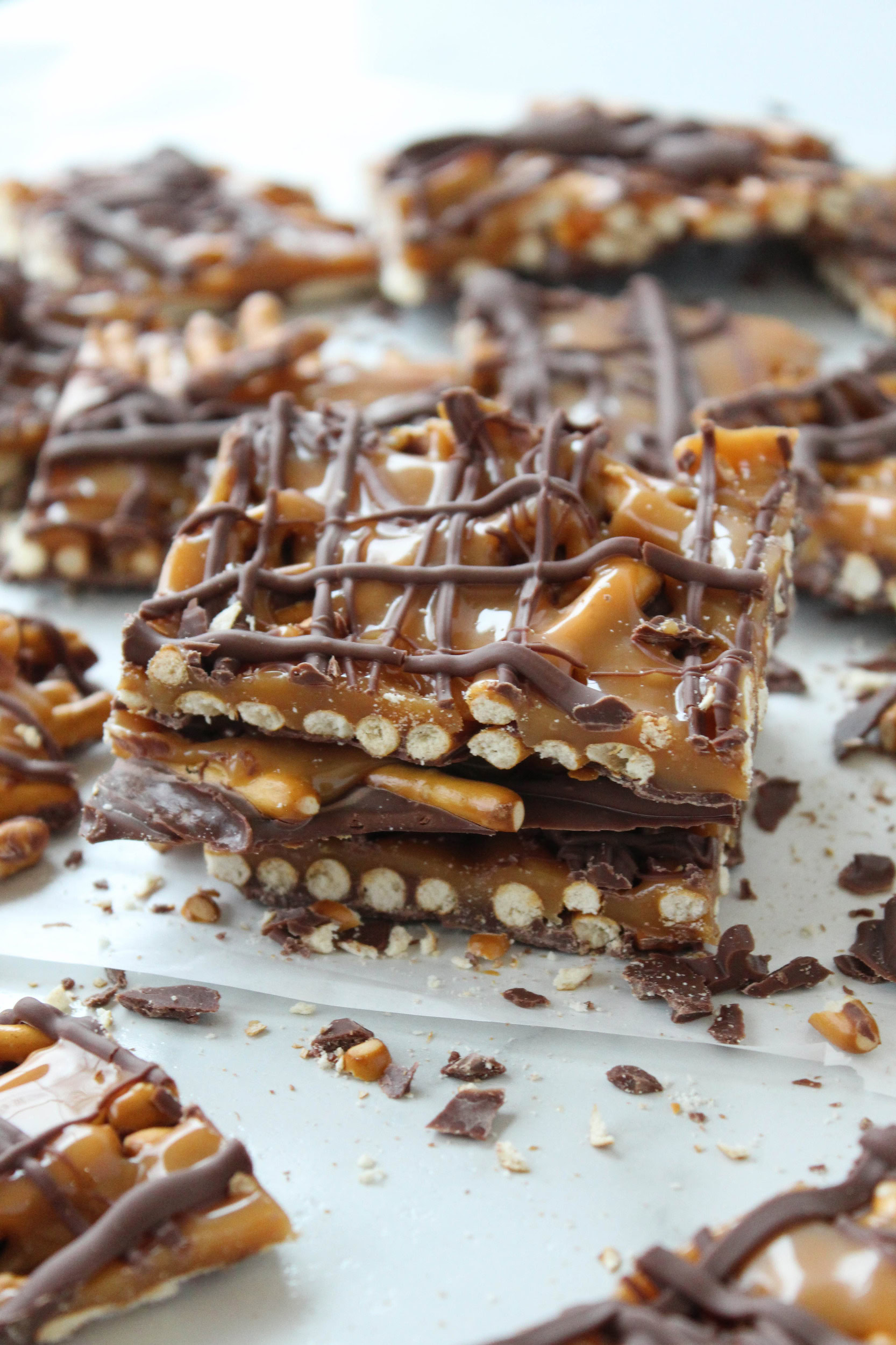 Salted Caramel Pretzel Bark | Baking You Happier