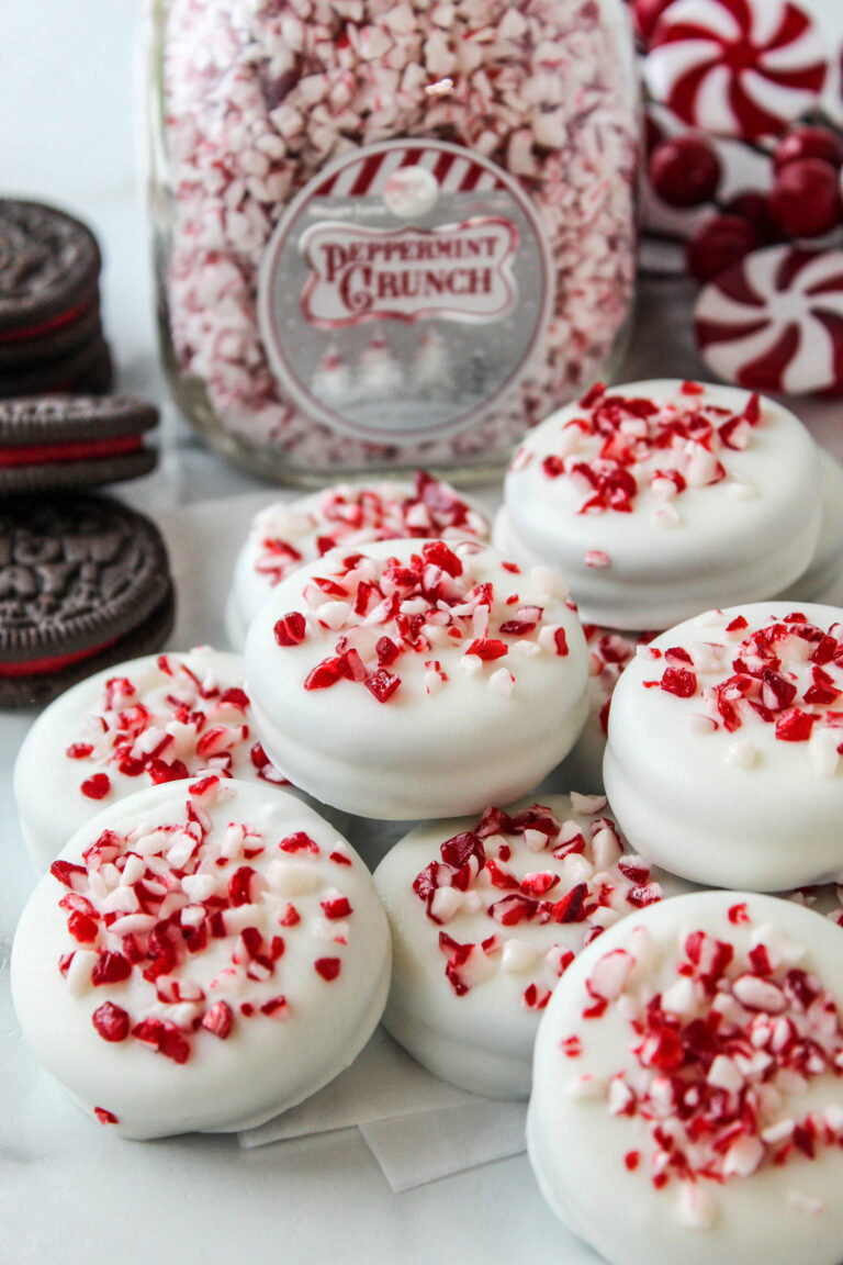 White Chocolate Peppermint Oreos | Baking You Happier