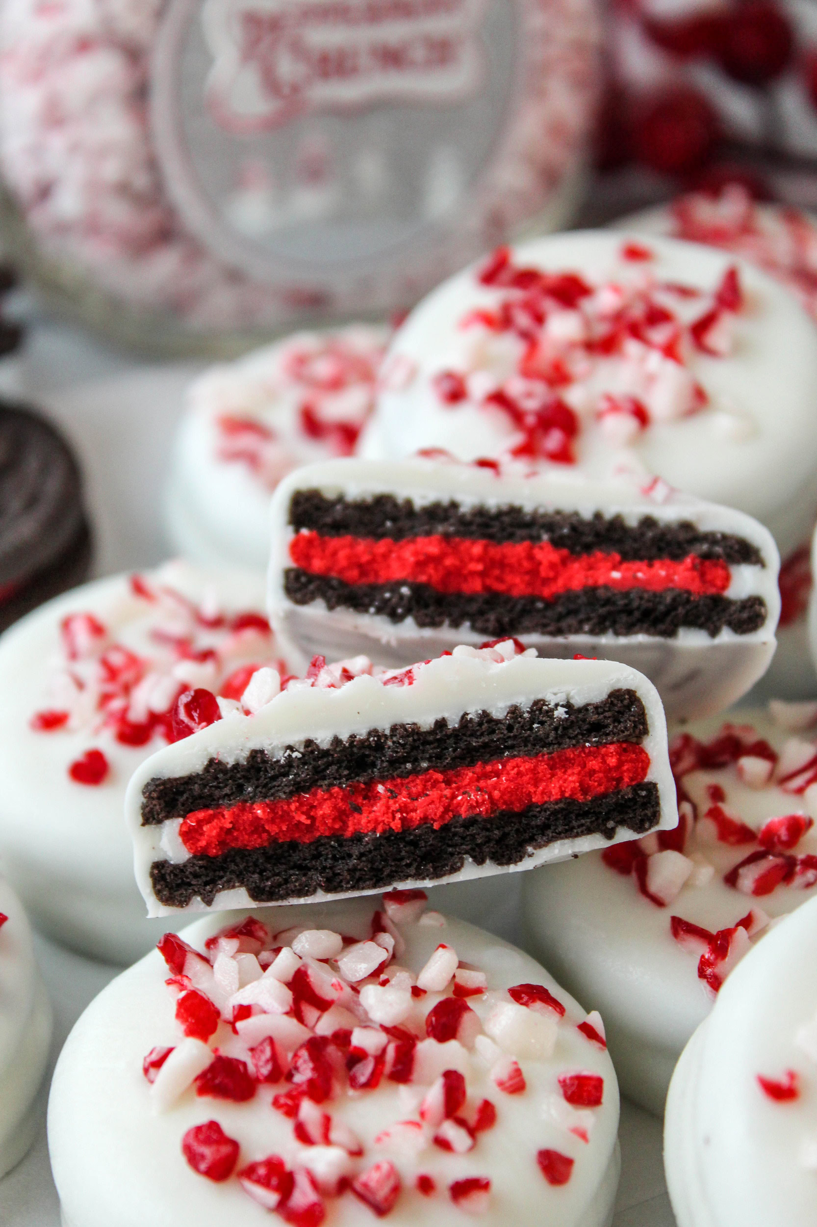 White Chocolate Peppermint Oreos - Baking You Happier
