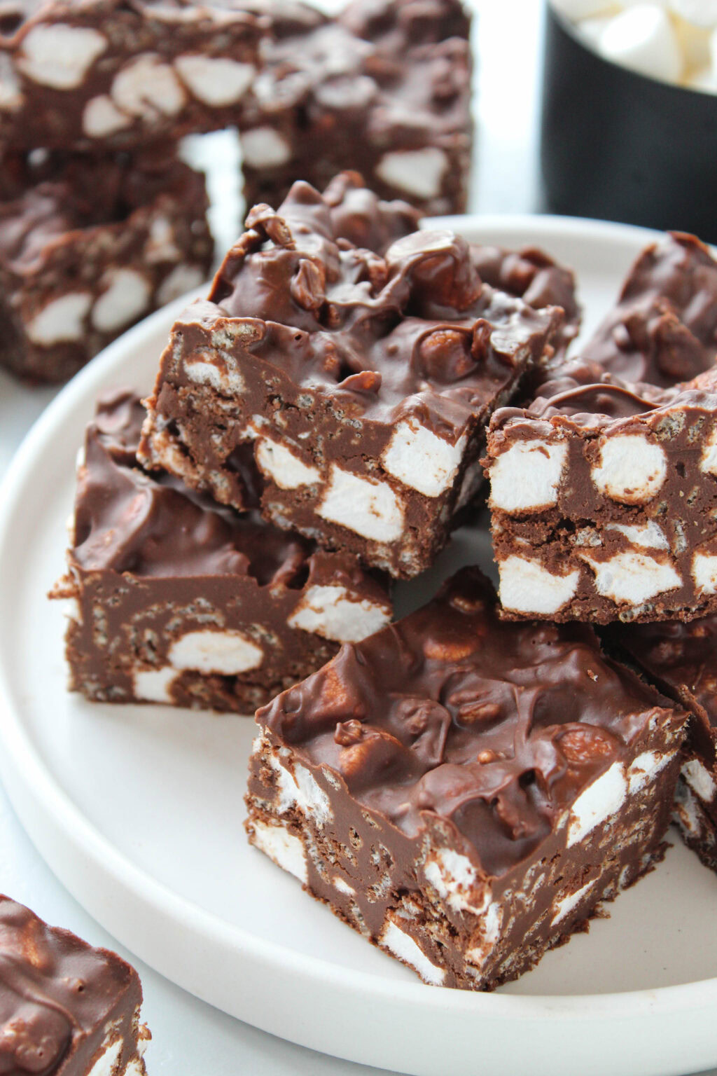 No Bake Rocky Road Bars - Baking You Happier