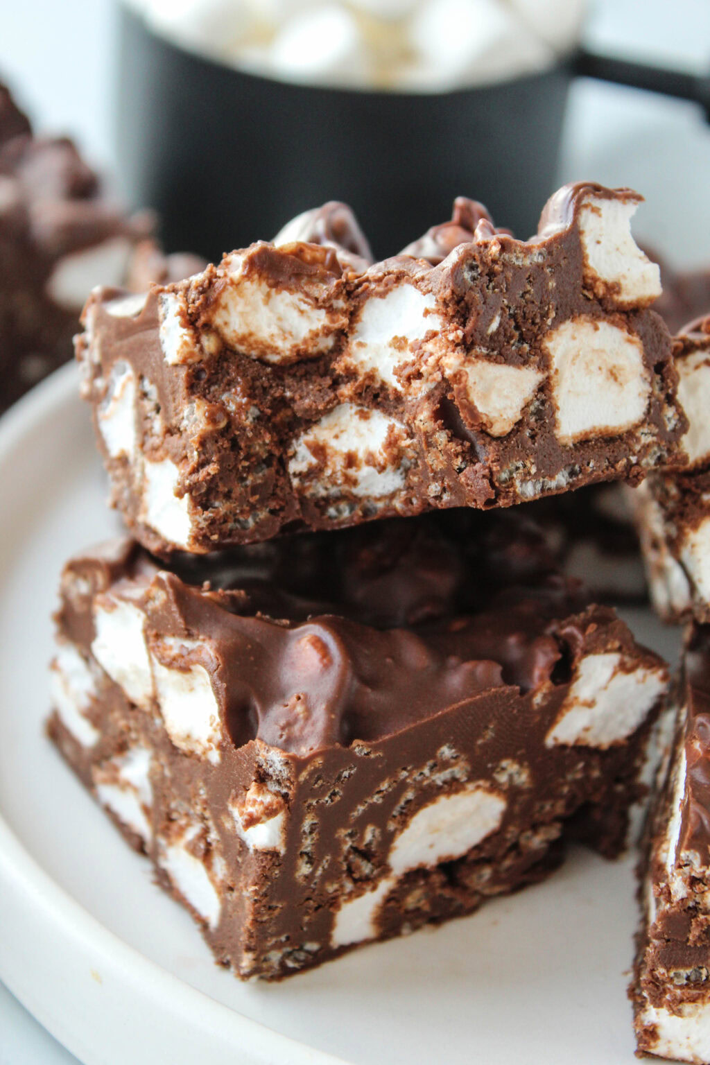 No Bake Rocky Road Bars - Baking You Happier