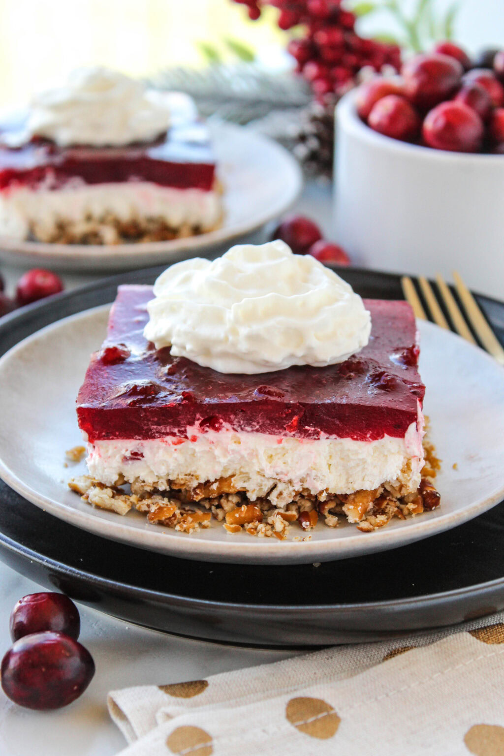 Cranberry Pretzel Salad | Baking You Happier