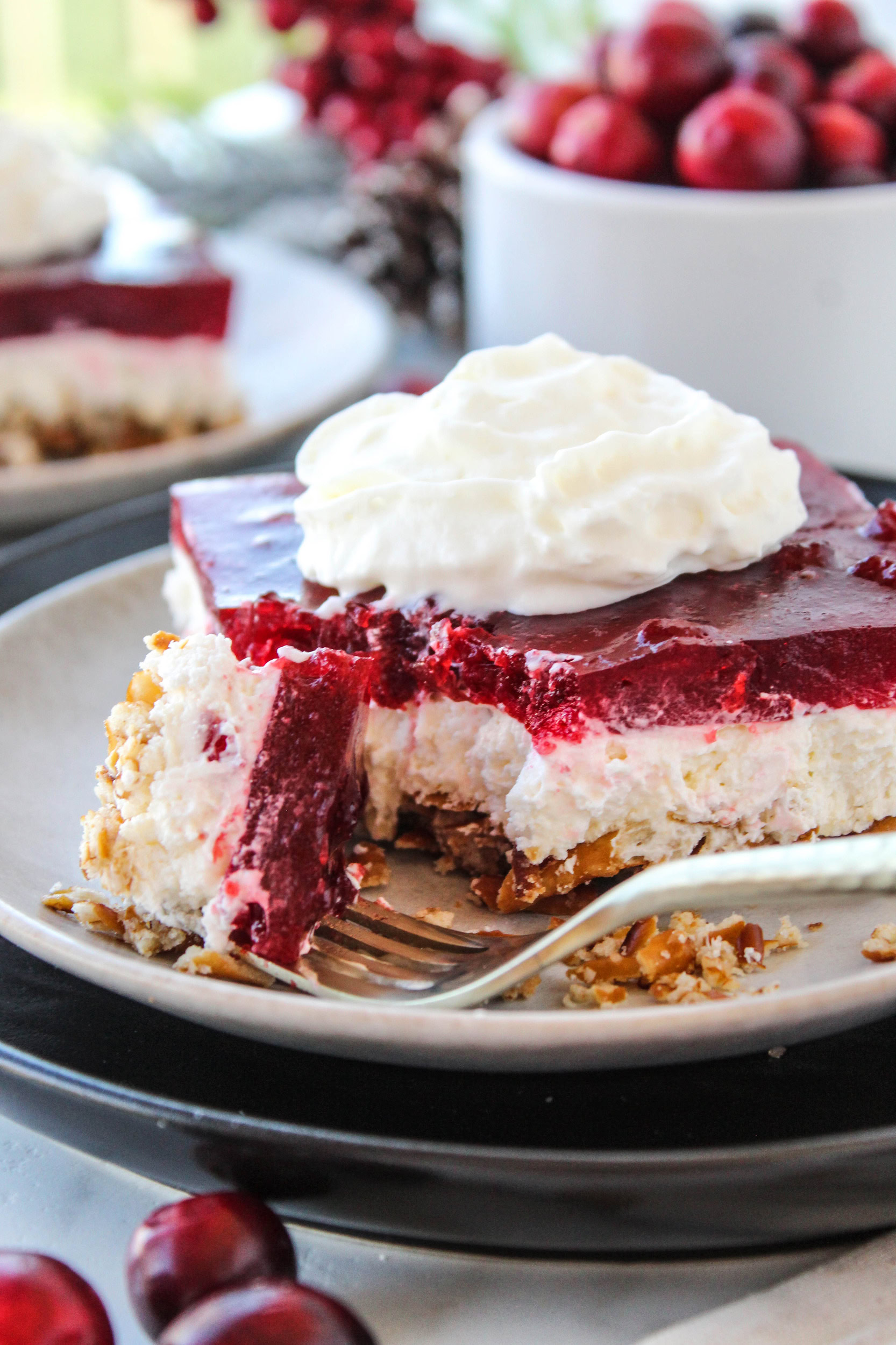 Cranberry Pretzel Salad | Baking You Happier
