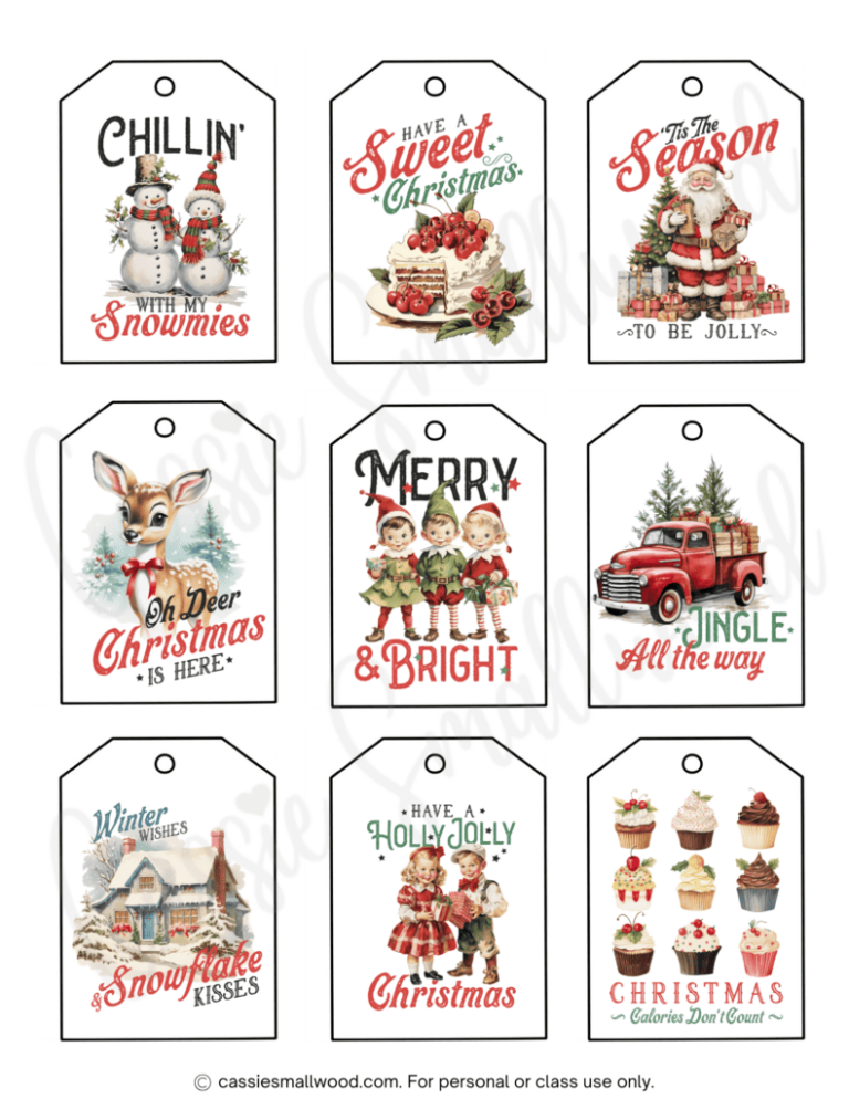 25 Free Printable Christmas Gift Tags | Baking You Happier