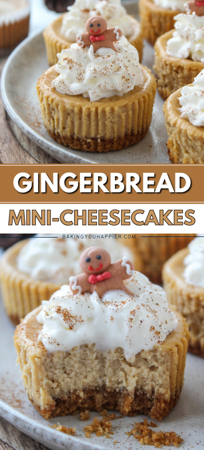 Mini Gingerbread Cheesecakes | Baking You Happier