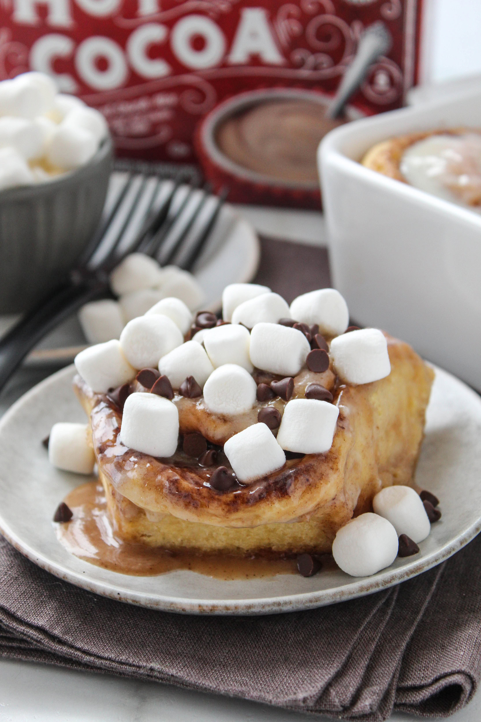 Easy Hot Cocoa Cinnamon Rolls | Baking You Happier