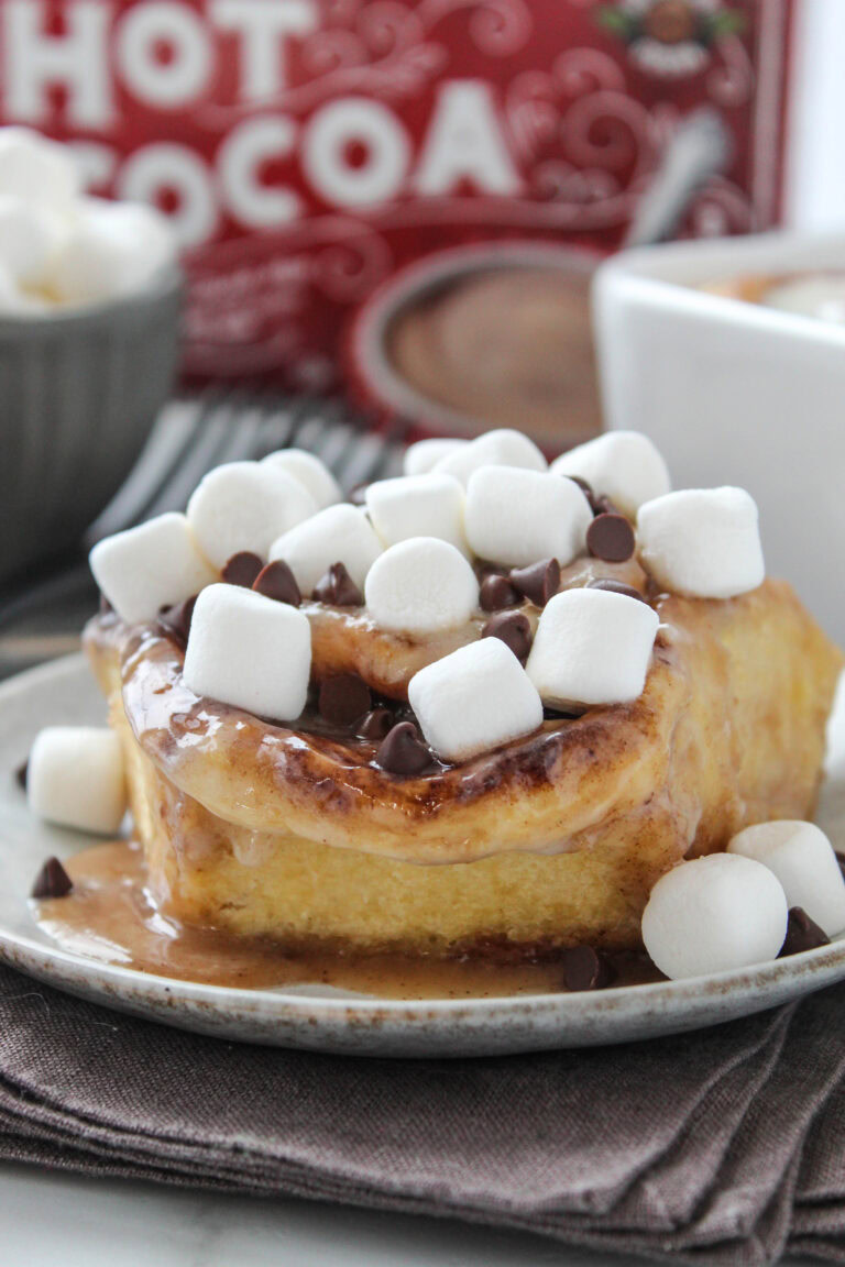Easy Hot Cocoa Cinnamon Rolls | Baking You Happier