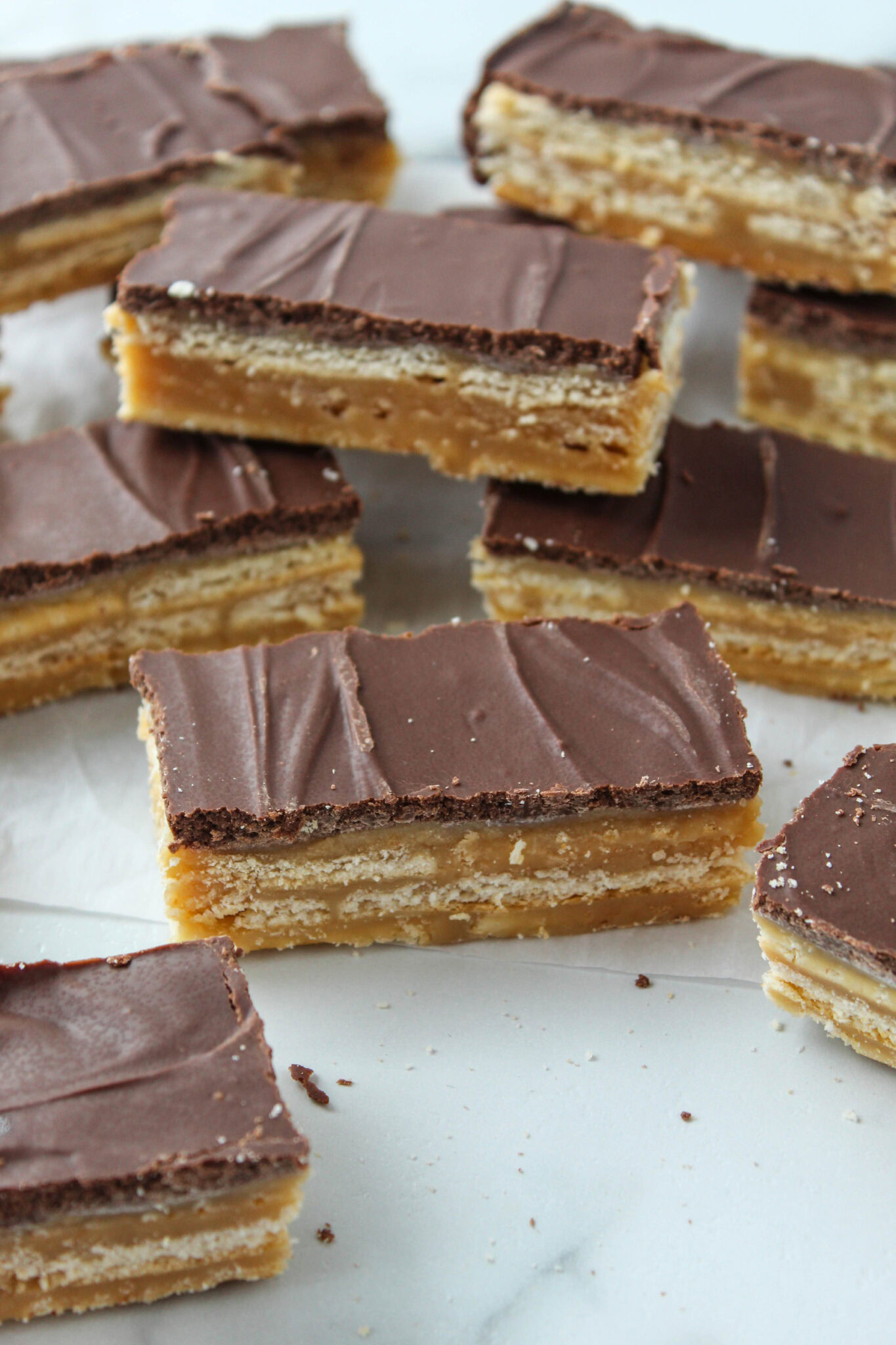 Triple Layer Cracker Toffee Bars | Baking You Happier