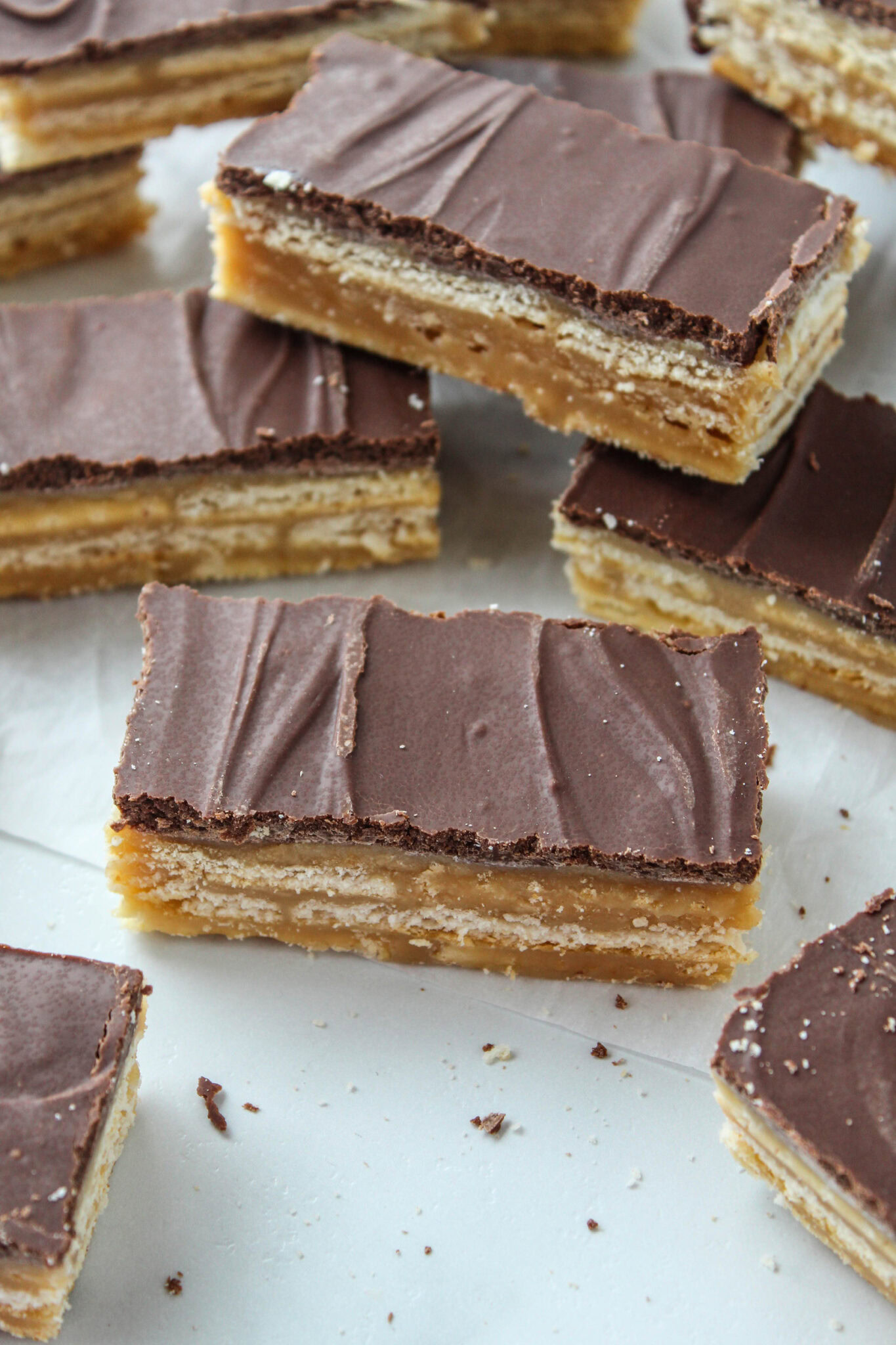 Triple Layer Cracker Toffee Bars | Baking You Happier