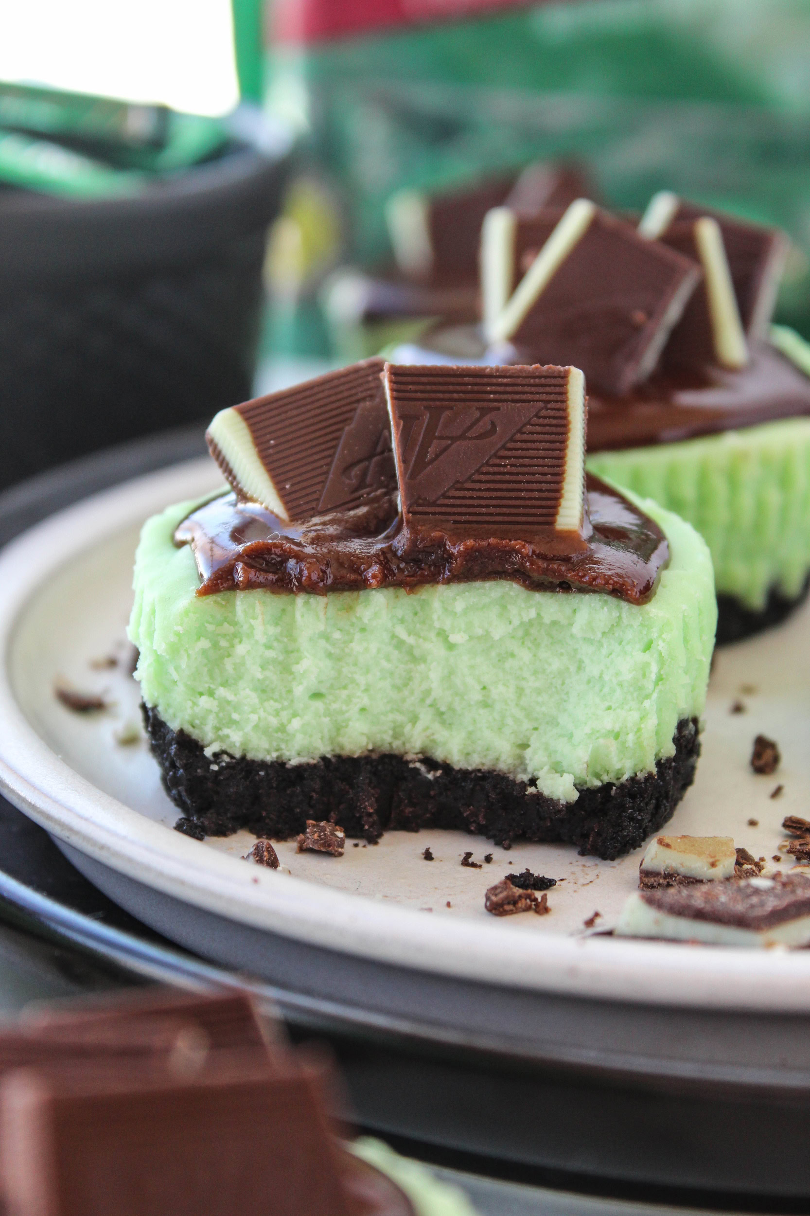 Andes Mint Mini Cheesecakes - Baking You Happier