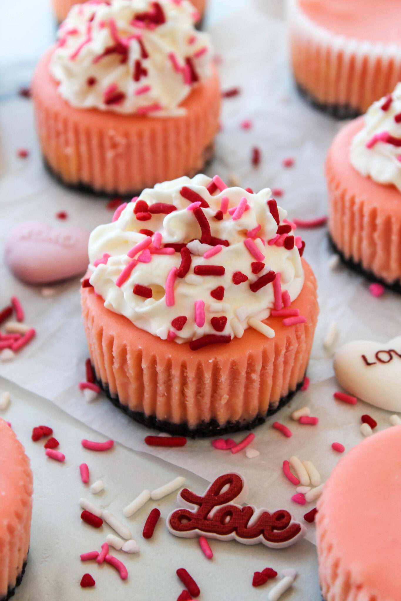 Mini Valentine Cheesecakes | Baking You Happier