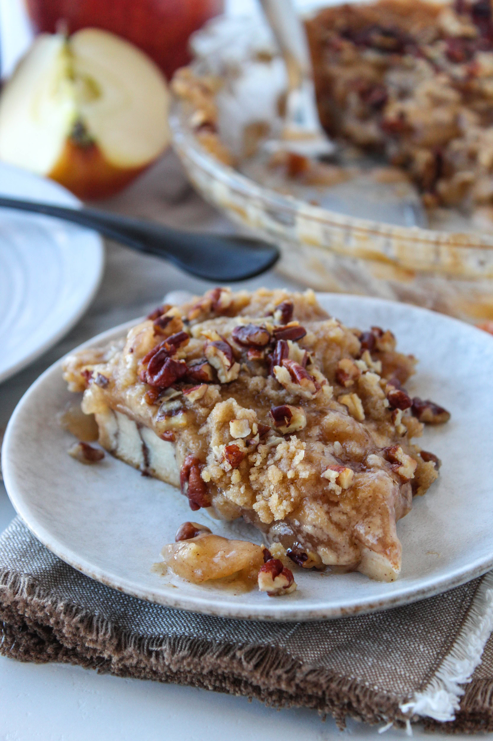 Cinnamon Roll Apple Pie - Baking You Happier