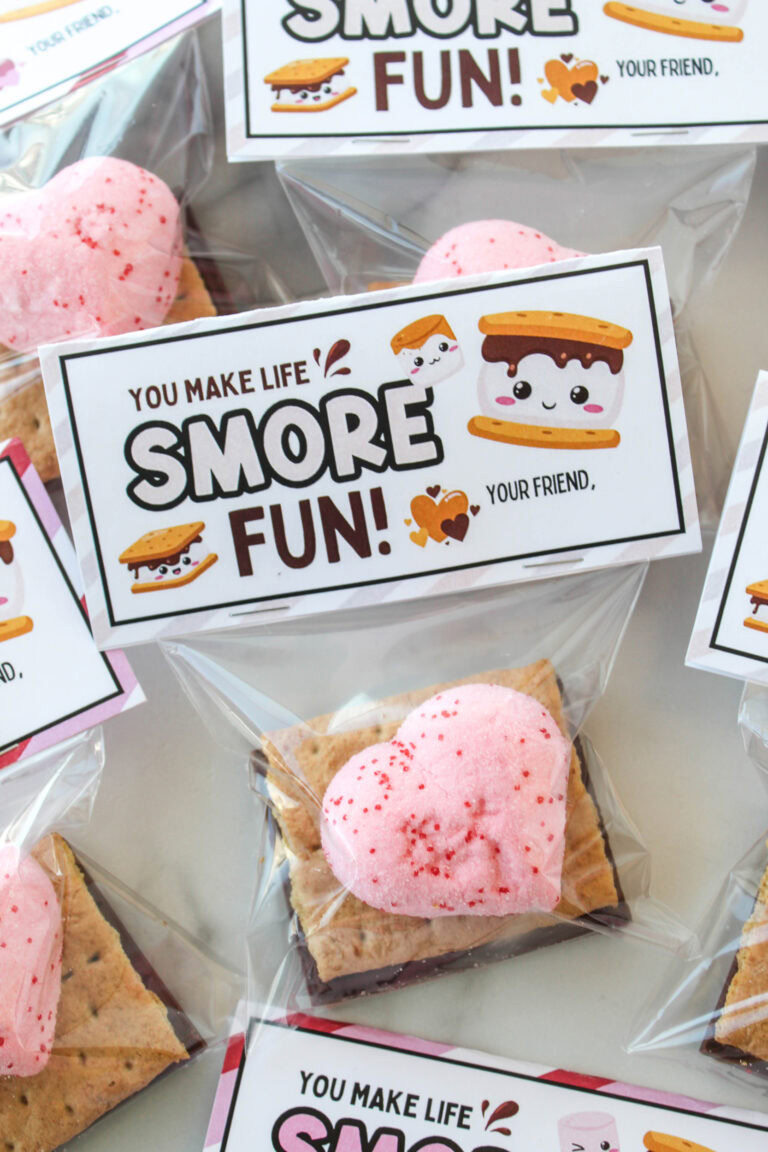 Free Printable You Make Life S'more Fun Valentine Bag Topper | Baking ...