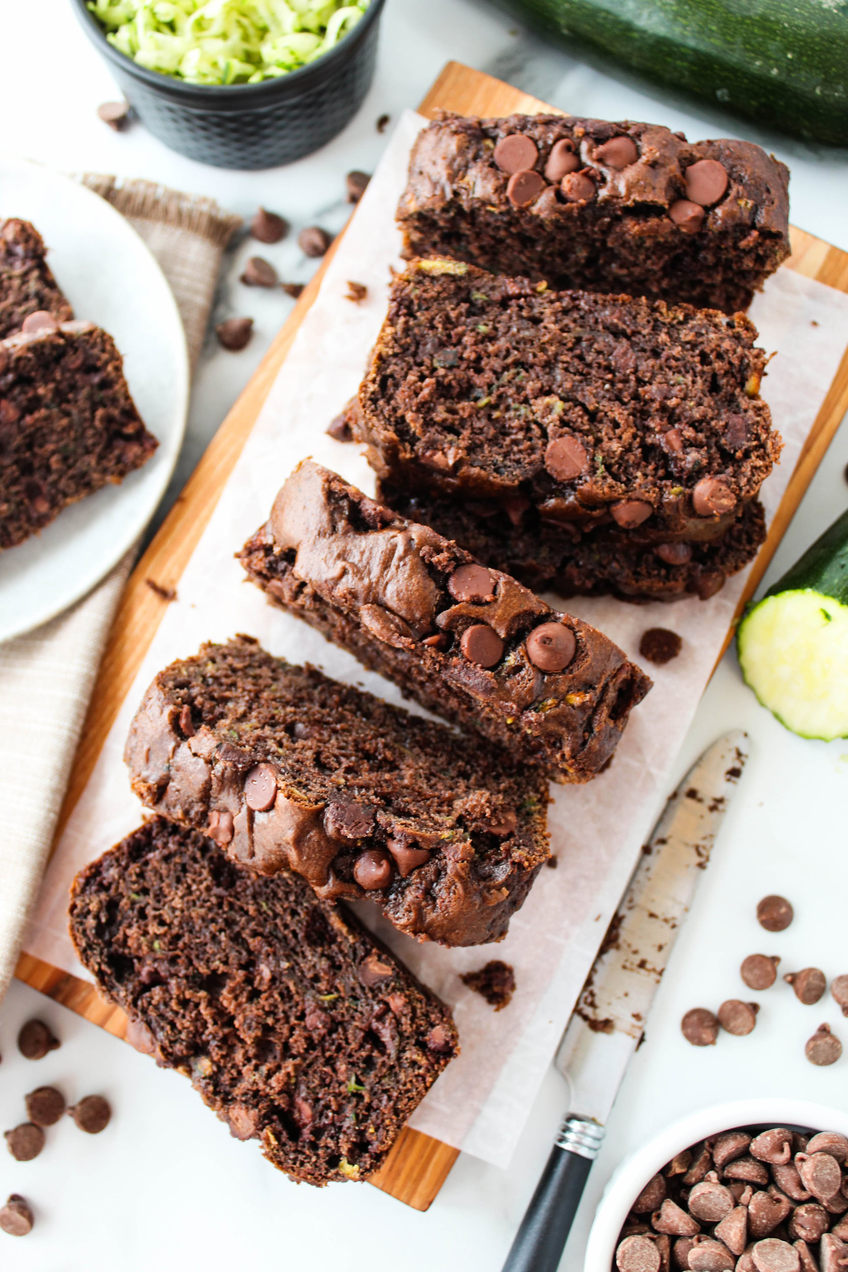 Chocolate Cake Mix Zucchini Bread - Baking You Happier