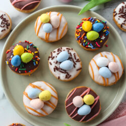 Mini Bird Nest Donuts - Baking You Happier