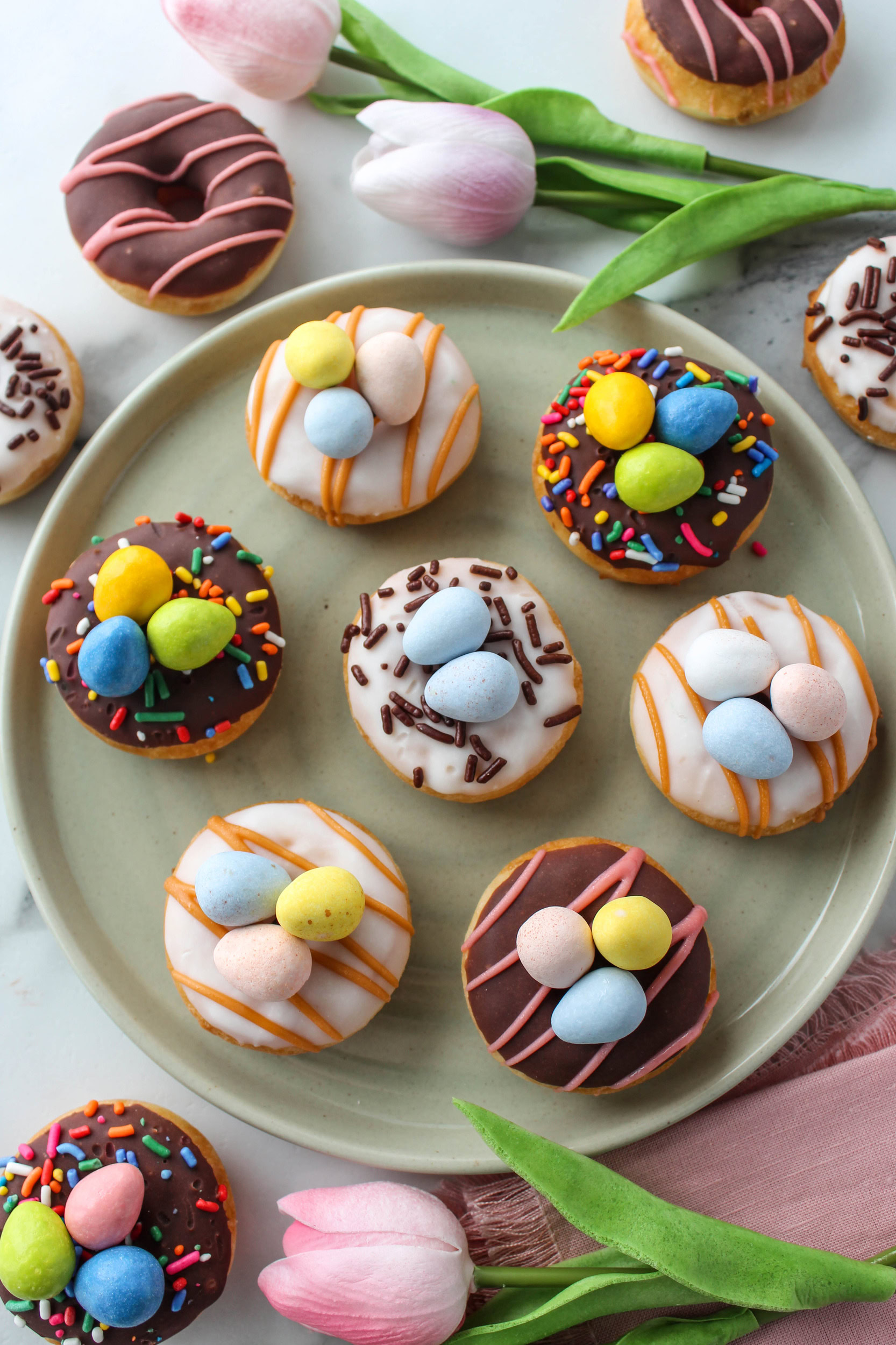 Mini Bird Nest Donuts | Baking You Happier