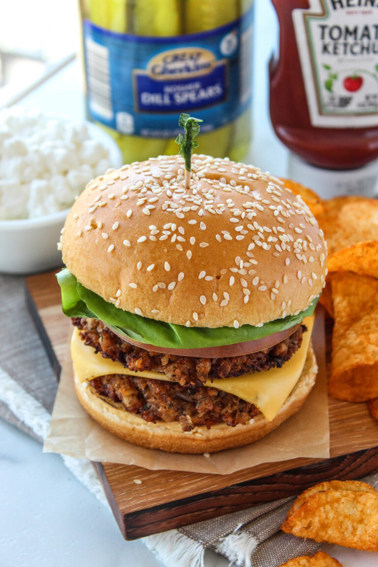 Vegetarian Walnut Burger - Baking You Happier