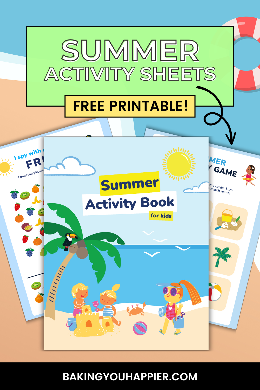 Free Printable Summer Activity Sheets | Baking You Happier