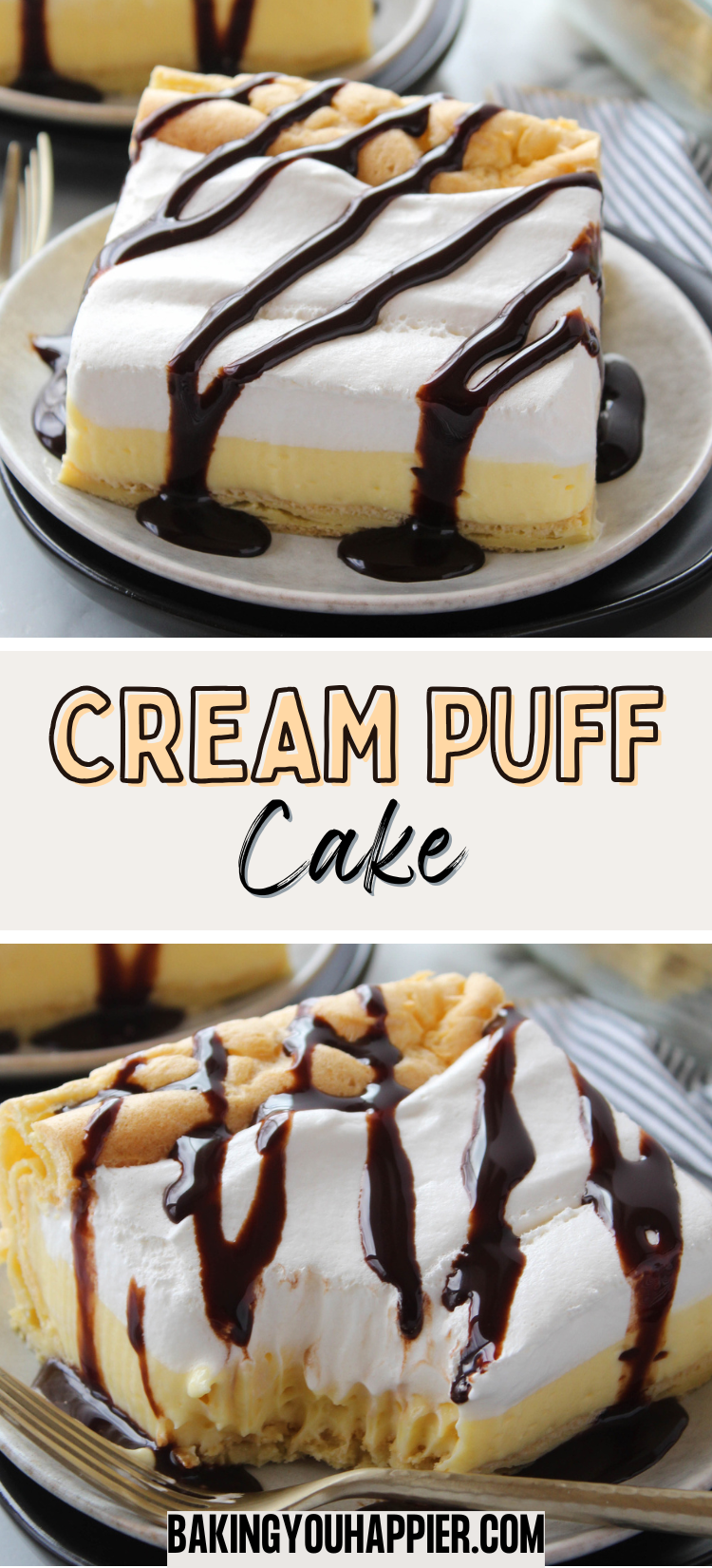 Cream Puff Cake - Baking You Happier