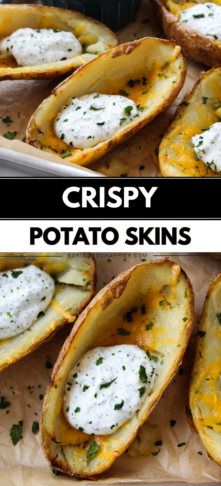 Loaded Potato Skins - Baking You Happier