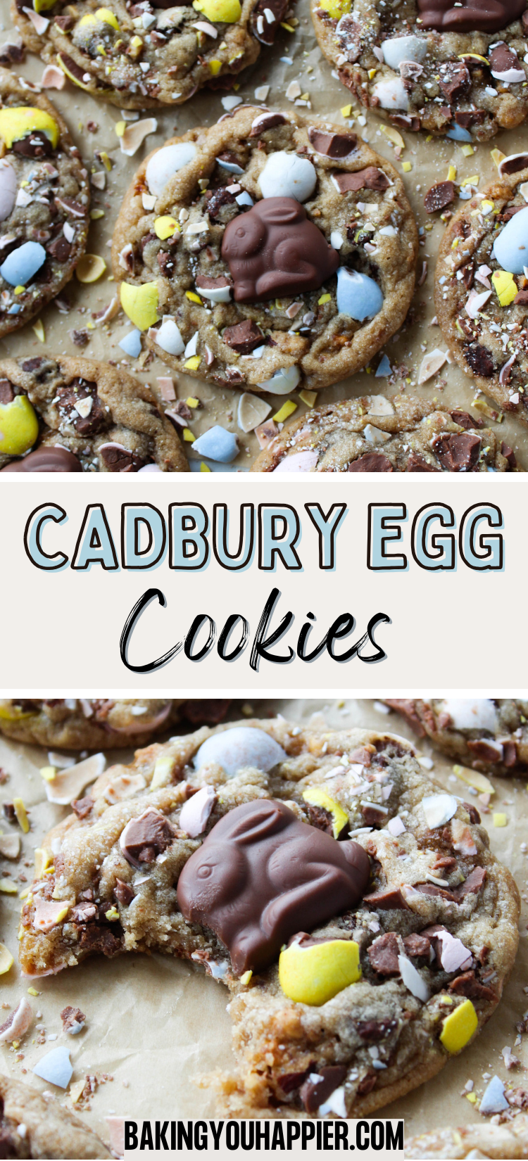 Cadbury Egg Cookies - Baking You Happier
