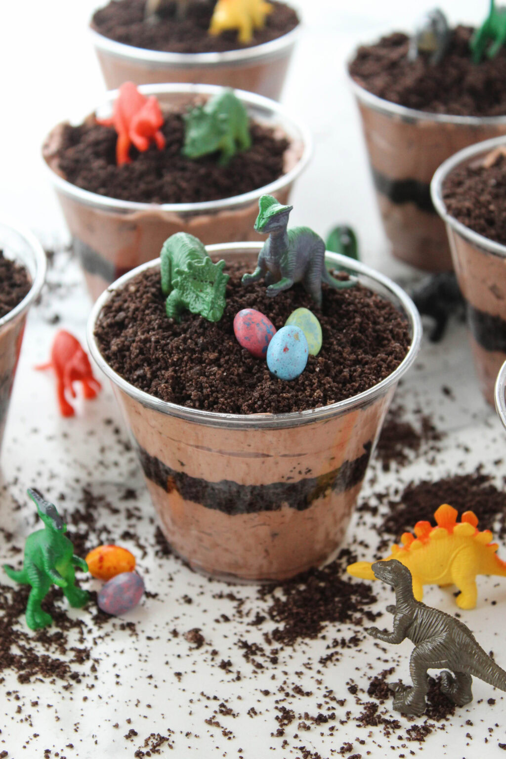 Dinosaur Oreo Dirt Cake Cups | Baking You Happier