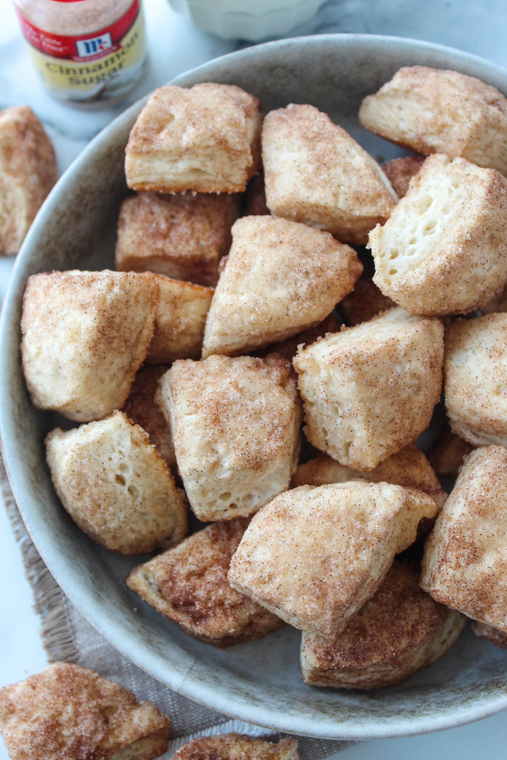 Cinnamon Sugar Biscuit Bites - Baking You Happier