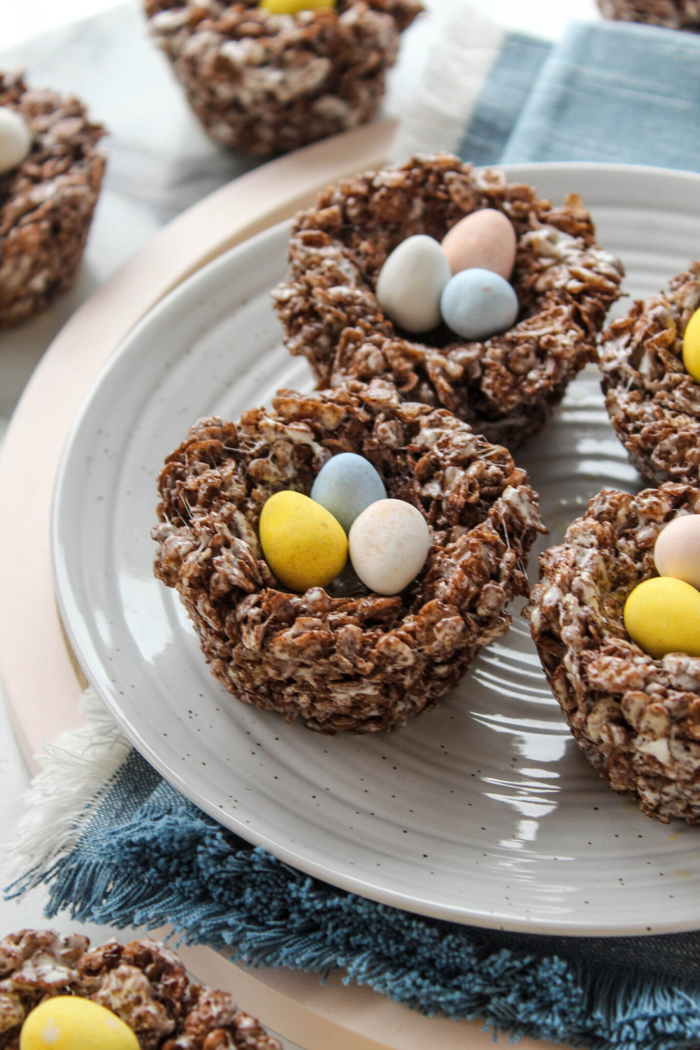Cocoa Krispie Bird Nest Cookies - Baking You Happier