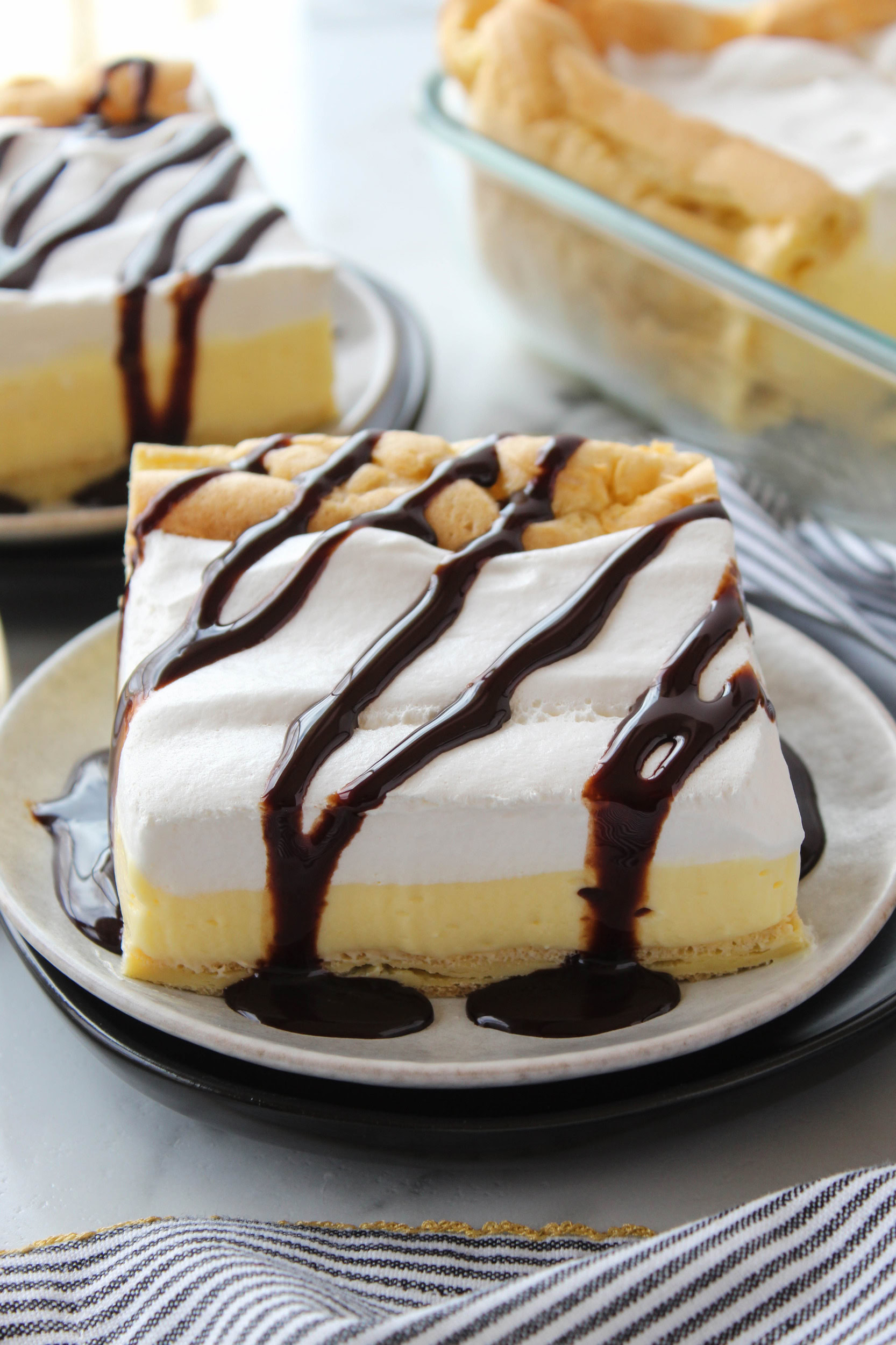 Cream Puff Cake - Baking You Happier