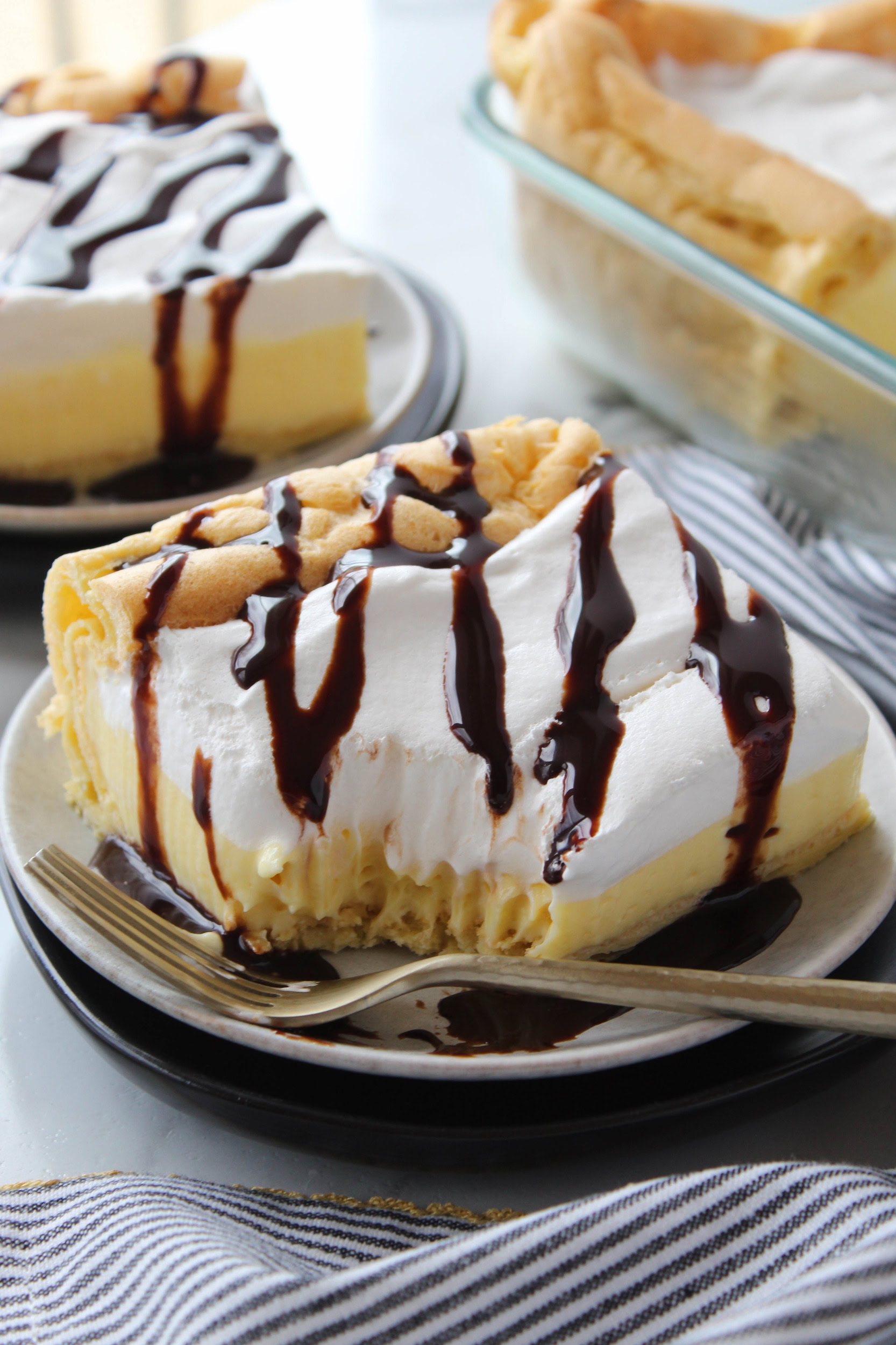 Cream Puff Cake - Baking You Happier