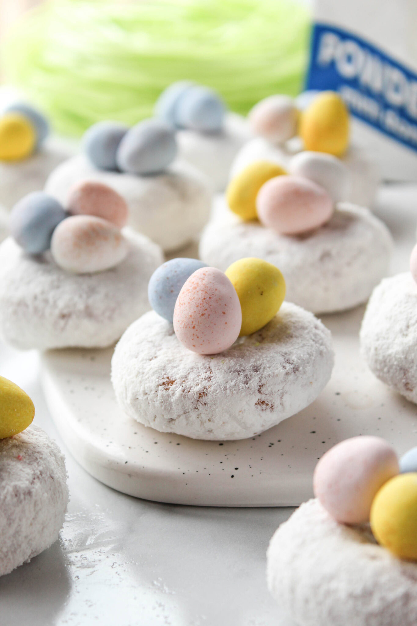 Mini Powdered Donut Bird Nests | Baking You Happier
