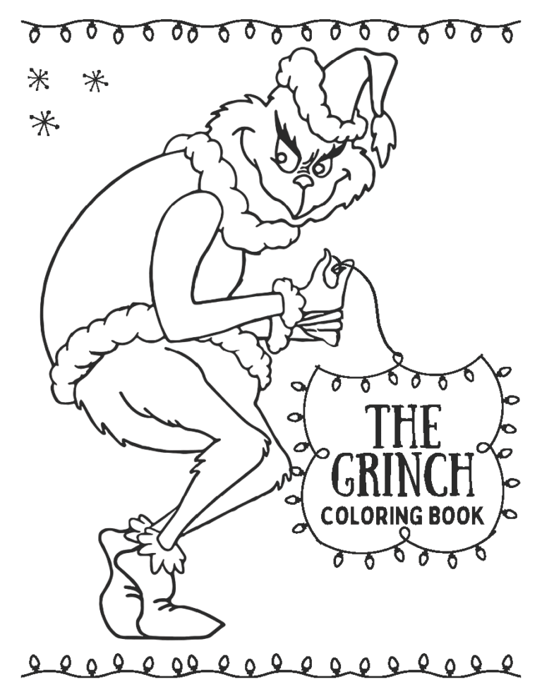 Free Printable Grinch Coloring Book | Baking You Happier