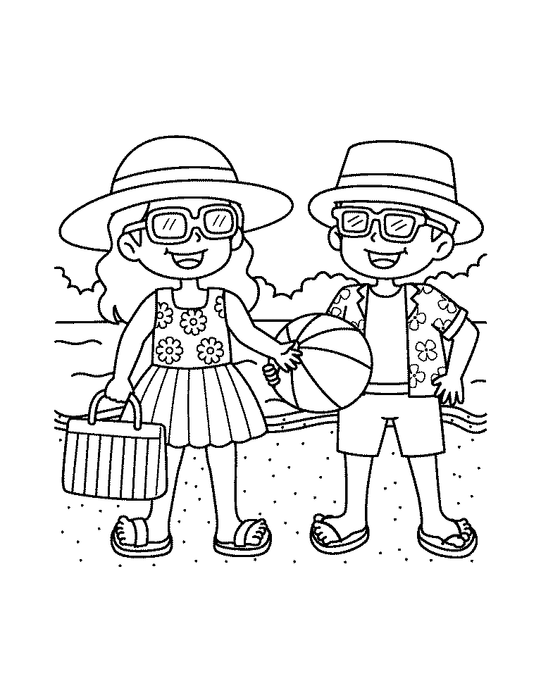 Free Printable Summer Coloring Book - Baking You Happier