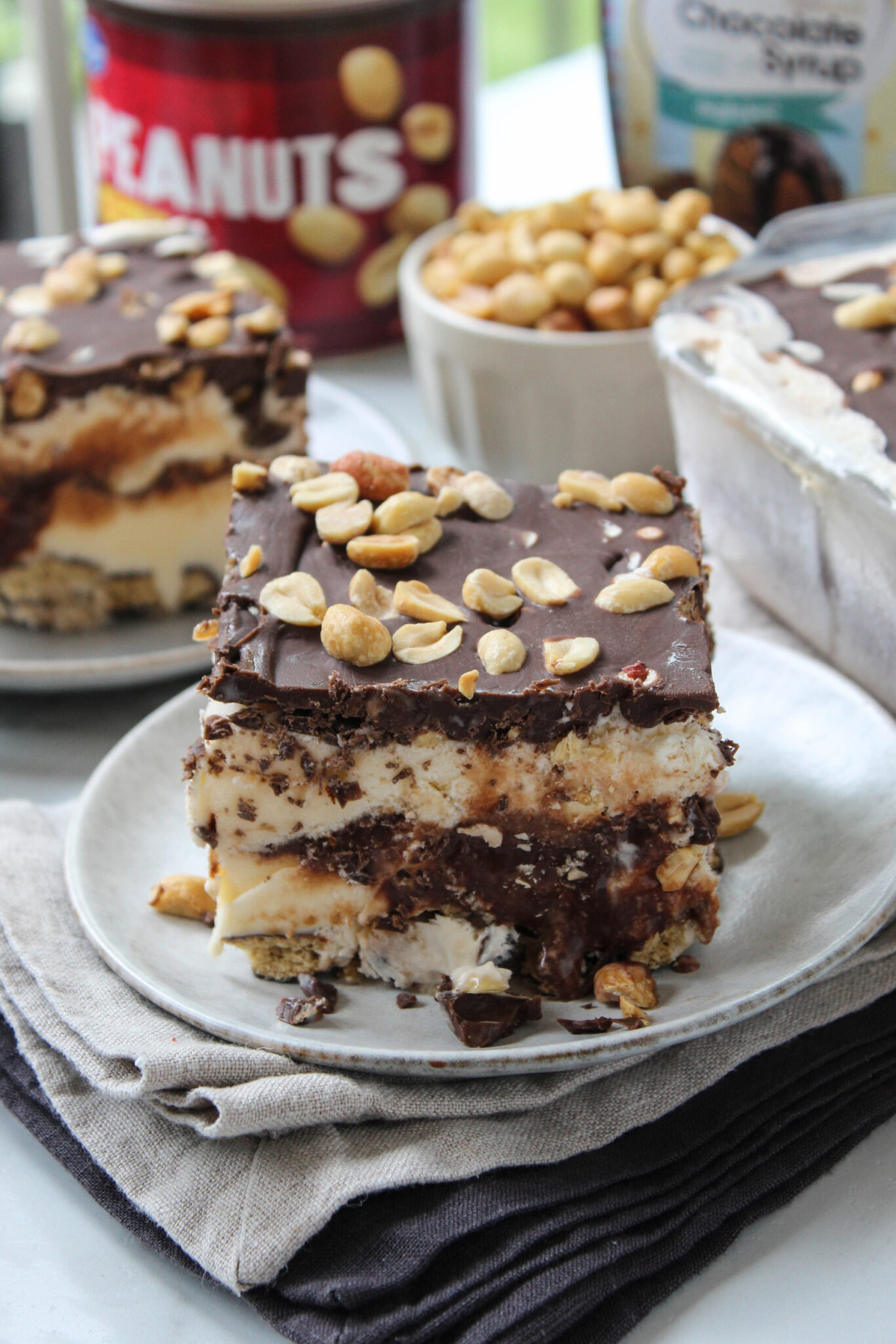 Buster Bar Ice Cream Cake - Baking You Happier