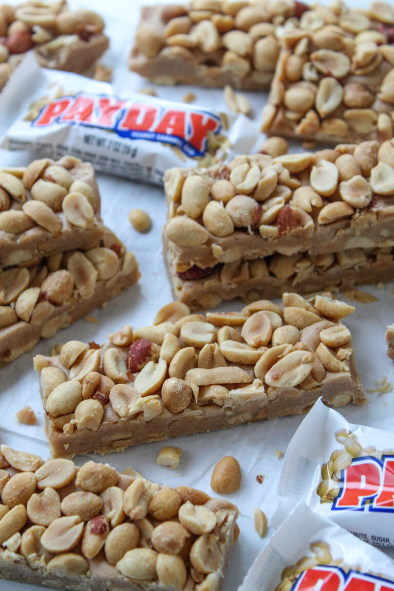 Homemade Payday Candy Bar - Baking You Happier