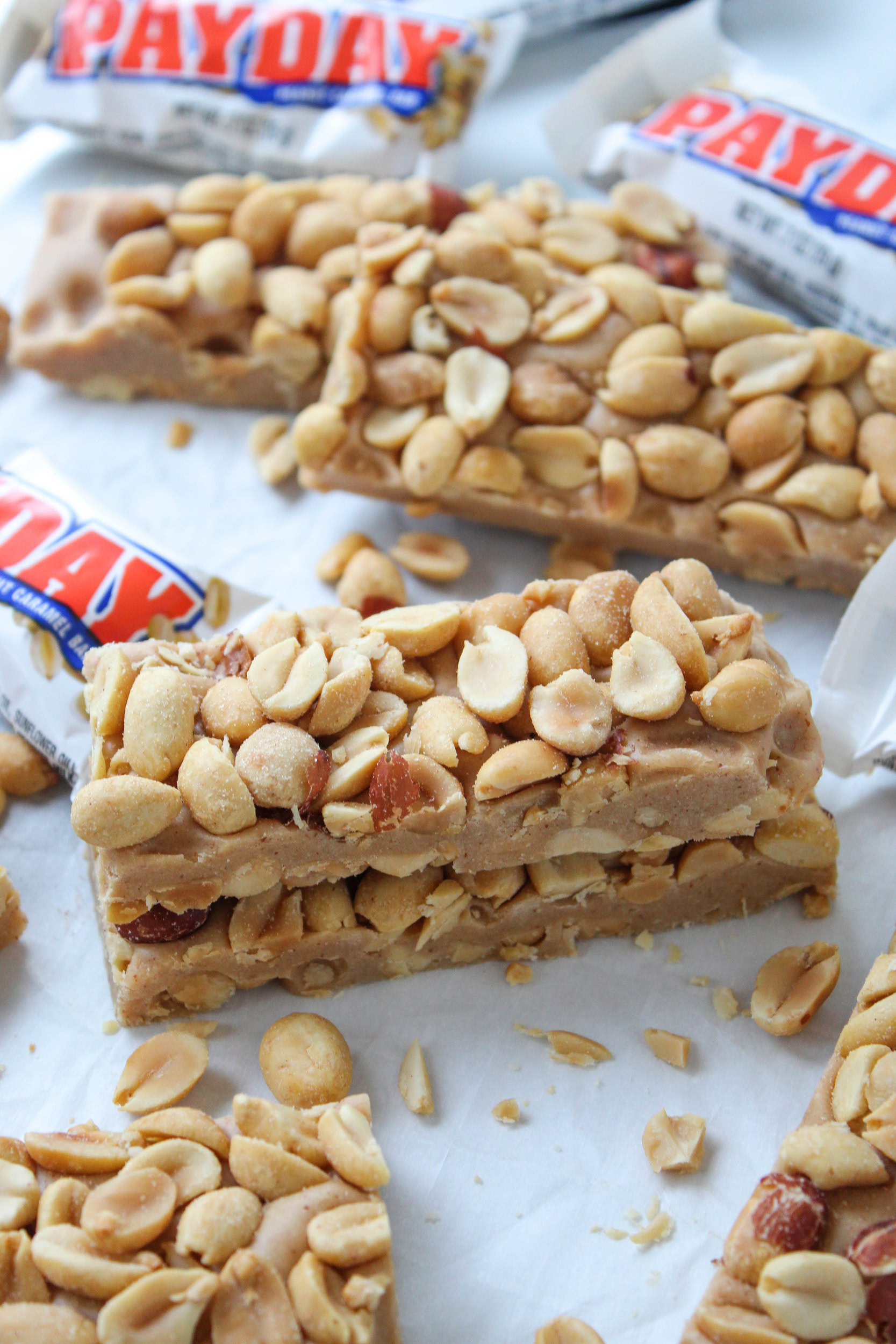 Homemade Payday Candy Bar - Baking You Happier