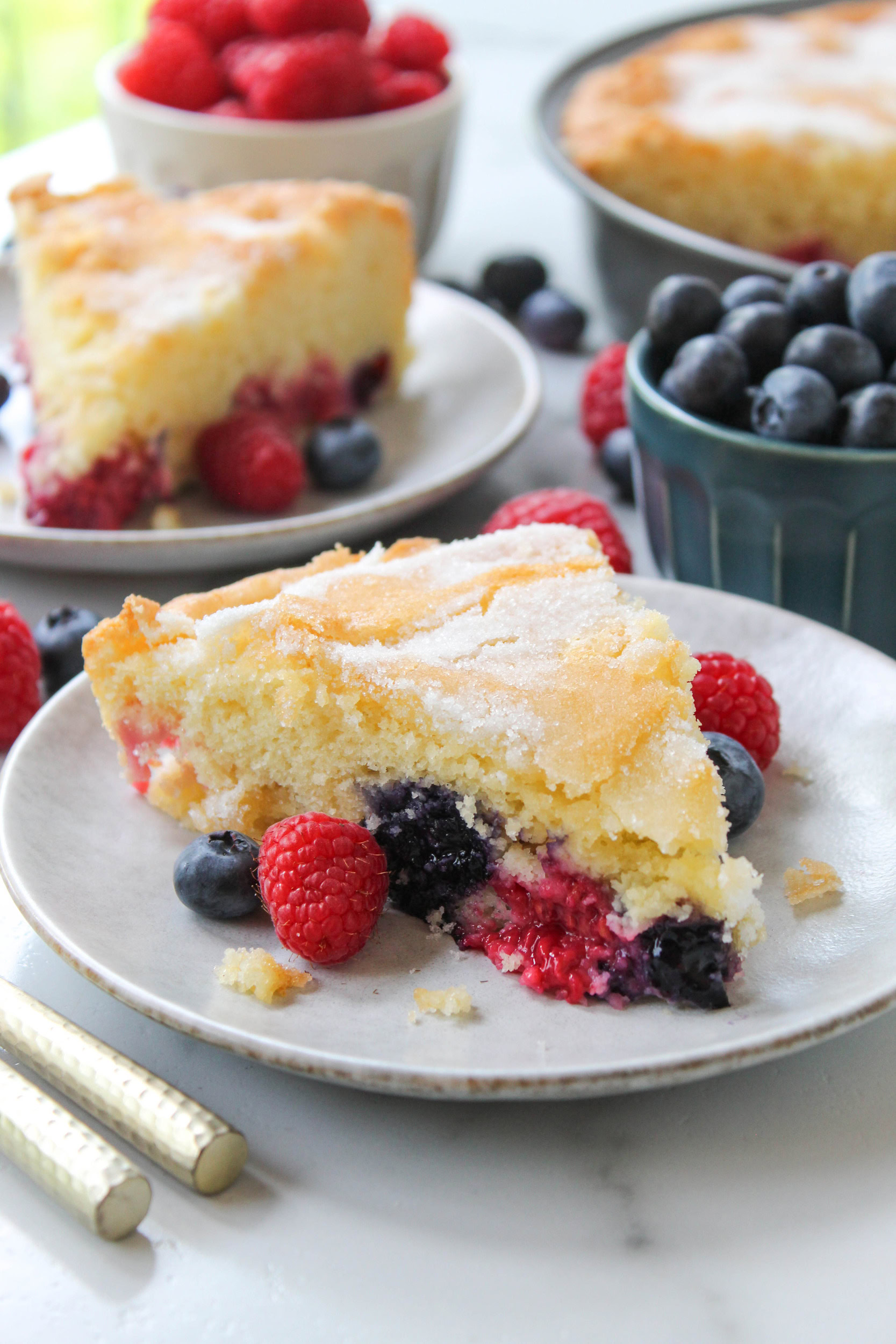Triple Berry Cake - Baking You Happier