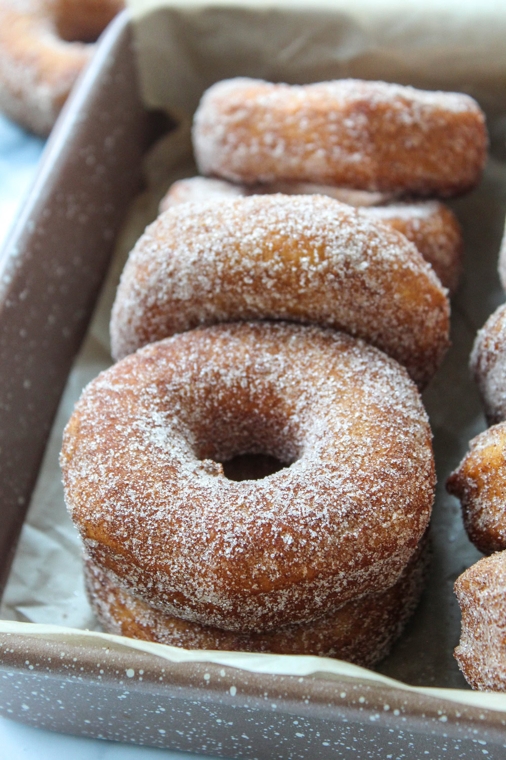 Cinnamon Sugar Canned Biscuit Donuts - Baking You Happier