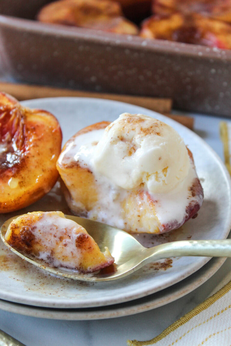 Baked Peaches - Baking You Happier