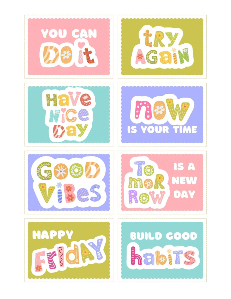20 Free Printable Lunchbox Notes - Baking You Happier