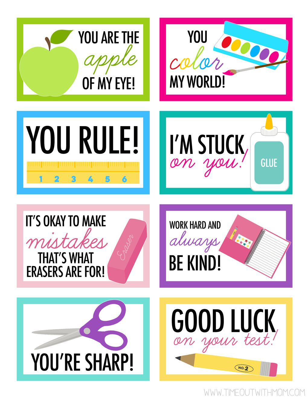 20 Free Printable Lunchbox Notes - Baking You Happier