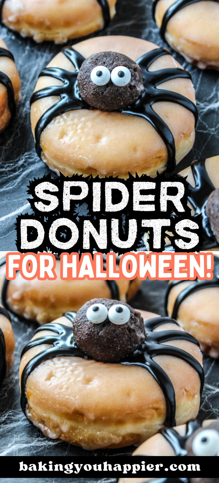 Spider Donuts - Baking You Happier