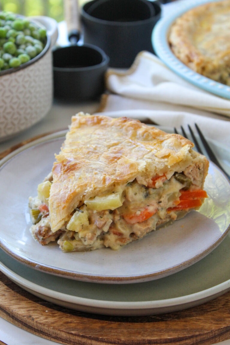 Homemade Vegetarian Chicken Pot Pie - Baking You Happier