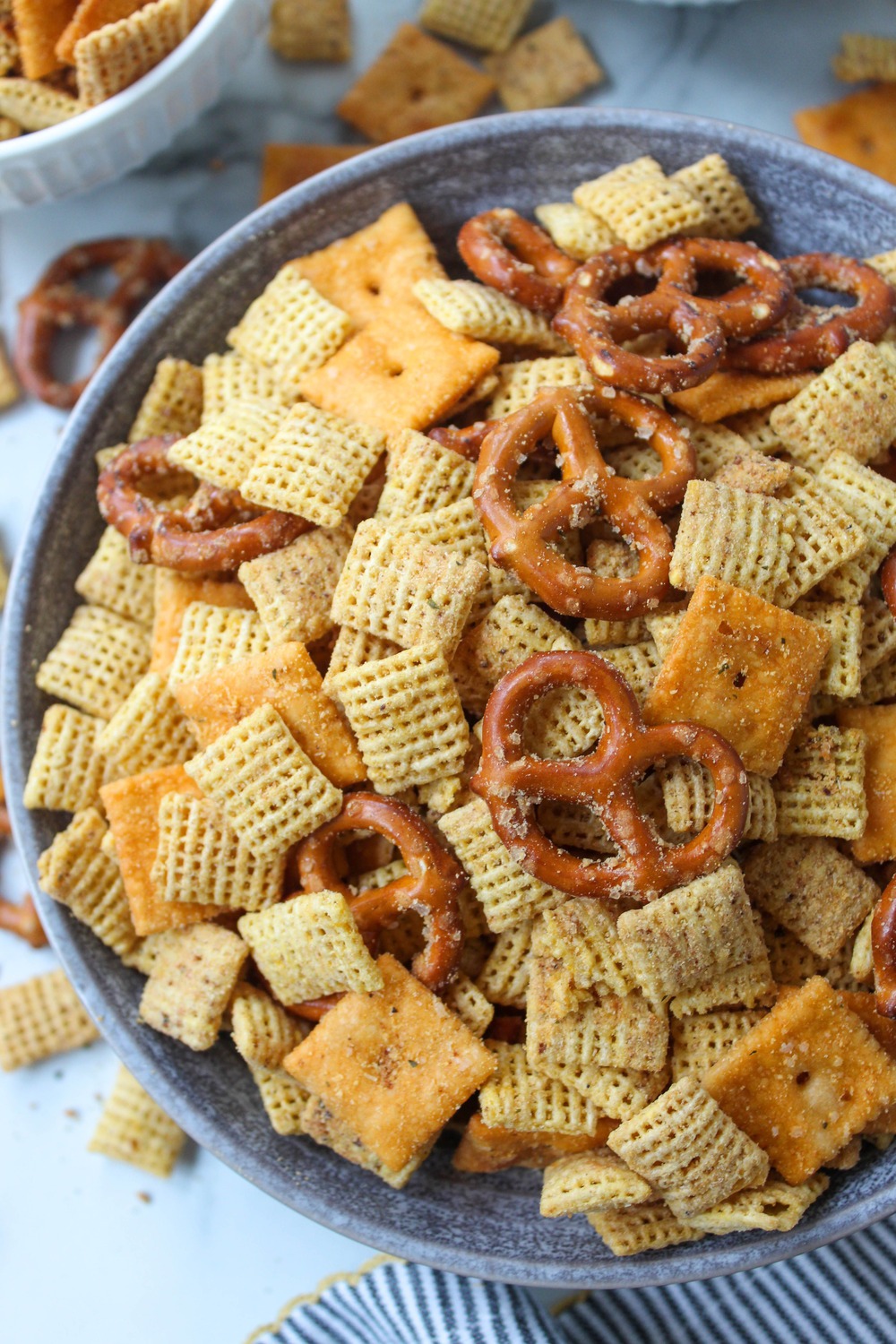 Cheesy Ranch Chex Mix - Baking You Happier