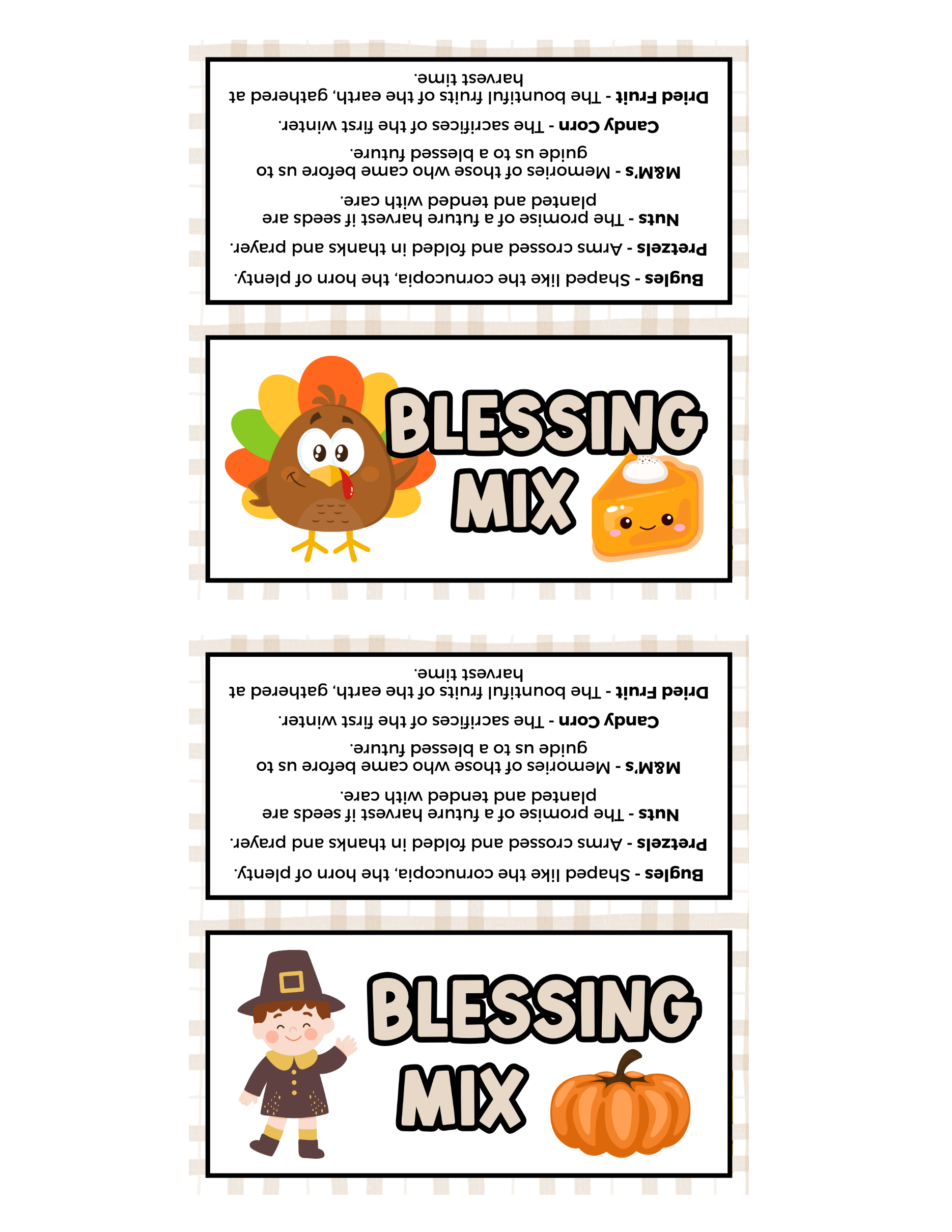 Free Printable Thanksgiving Blessing Mix Bag Toppers - Baking You Happier
