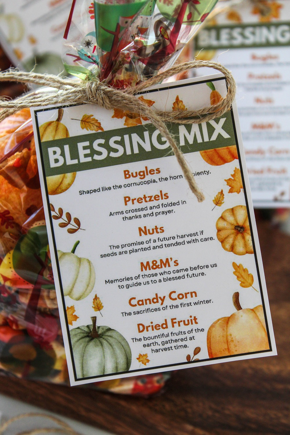Free Printable Thanksgiving Blessing Mix Gift Tags - Baking You Happier
