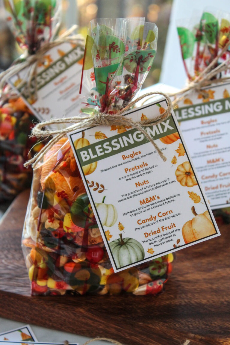 Free Printable Thanksgiving Blessing Mix Gift Tags - Baking You Happier
