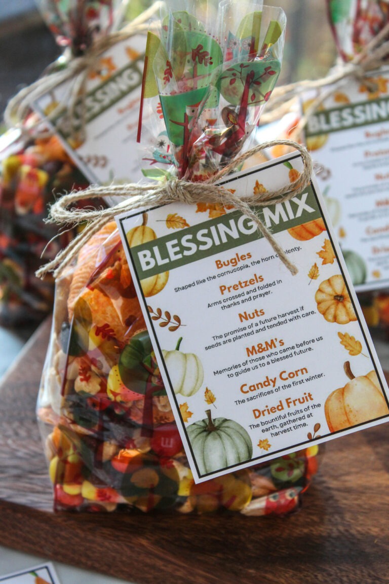 Free Printable Thanksgiving Blessing Mix Gift Tags - Baking You Happier